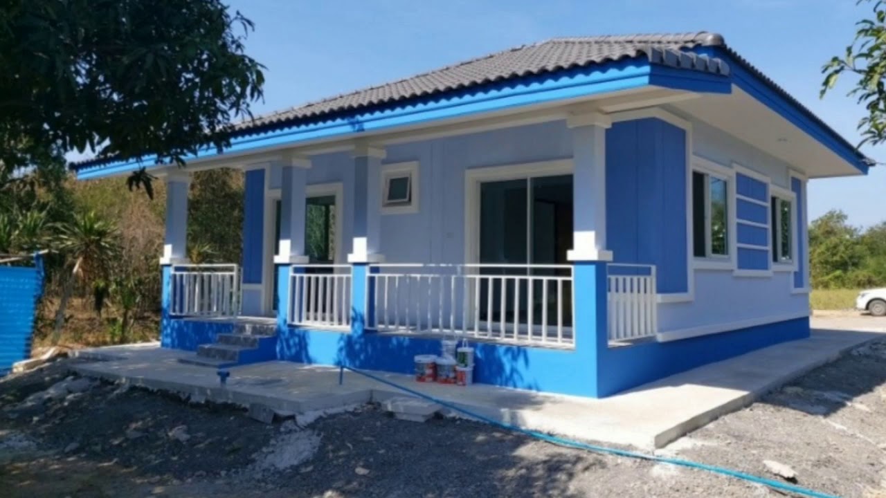 Low Budget House Design | Blue House Design | Interior | #Budgethouse # ...