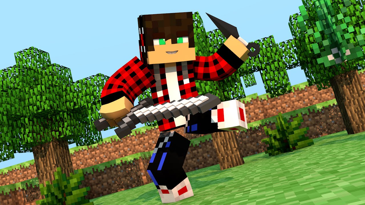 Minecraft HARDCORE GAMES LIKE HG KIT NINJA 8 KILLS - YouTube