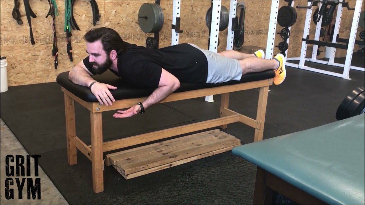 1 Arm Prone Trap Raise Off Table - YouTube