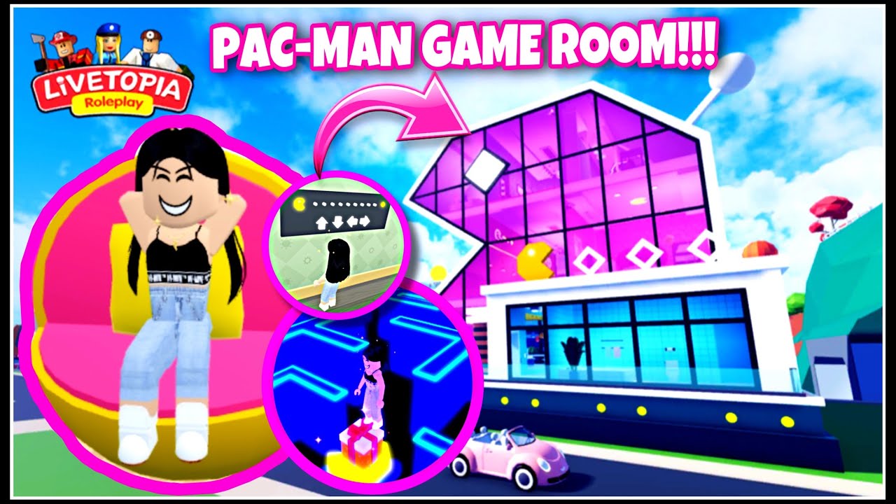 SECRET PAC-MAN GAME ROOM IN THE NEW PACMAN HOUSE LIVETOPIA ROBLOX - YouTube