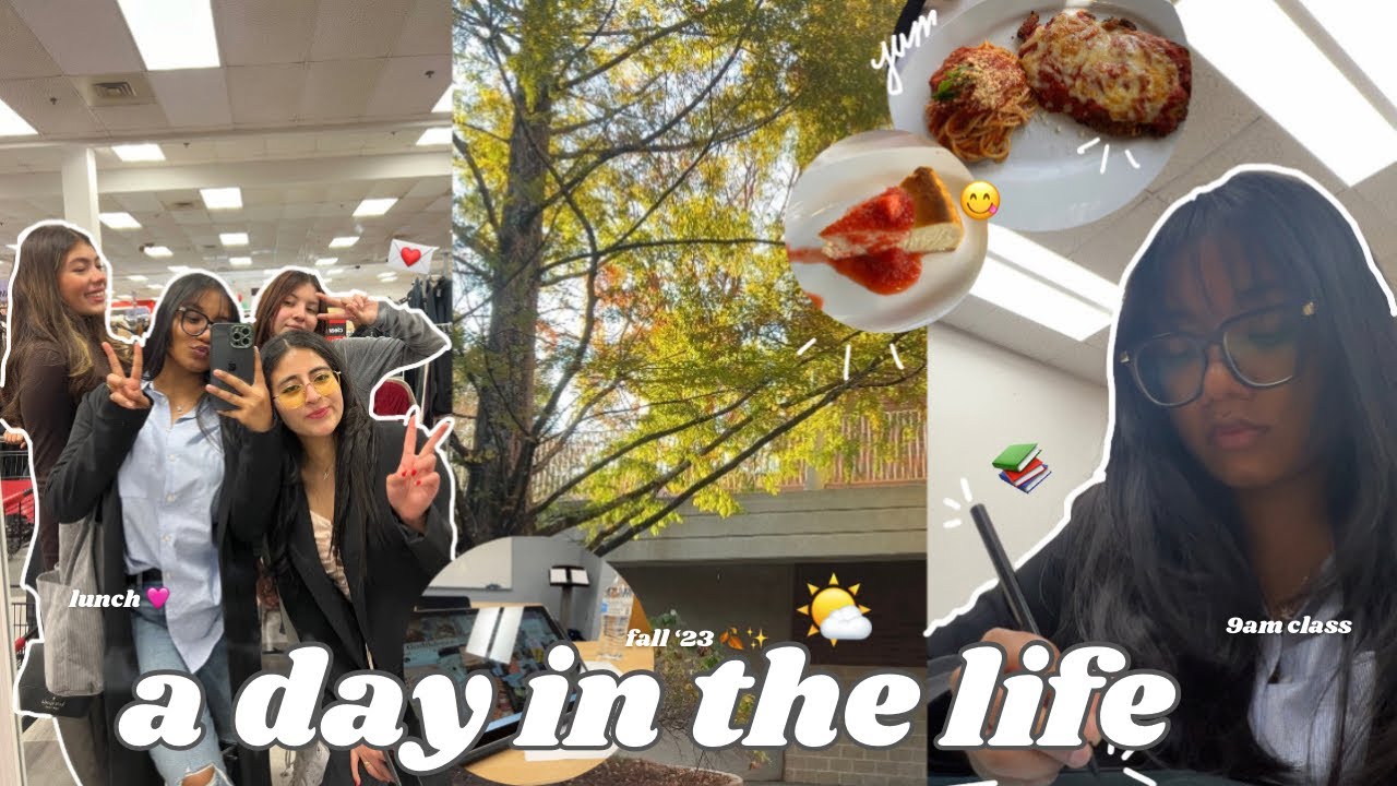 A DAY IN MY LIFE || college routine, grwm, 9am class + lunch || Cloura ...