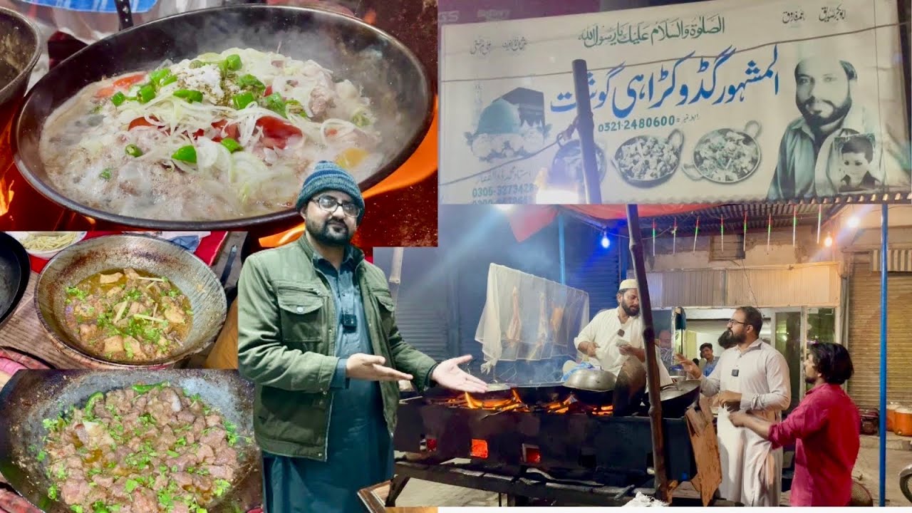 Beef And Mutton Karahi Master Making On Coal of Almashoohr Guddu Karahi ...