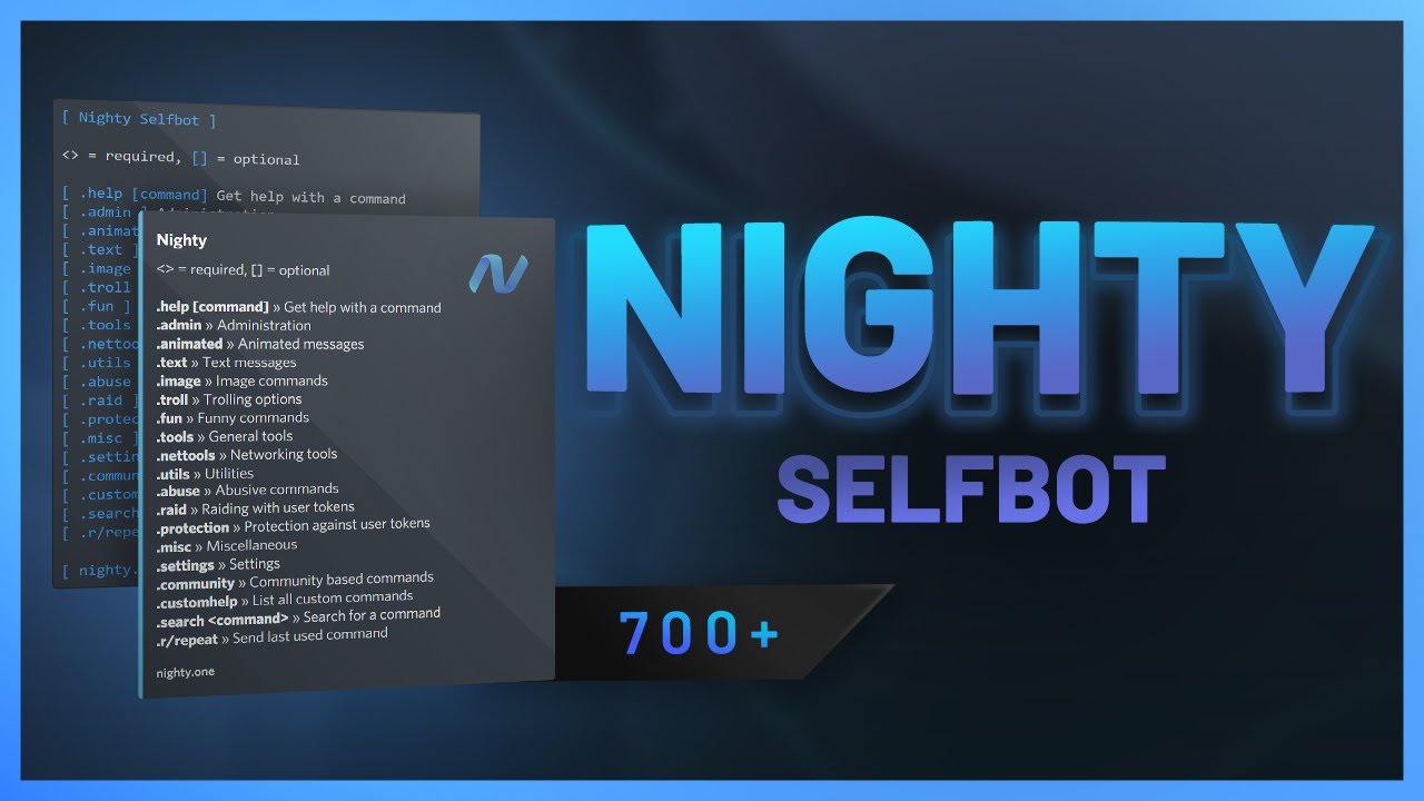 NIGHTY DISCORD SELFBOT | 750+ COMMANDS | THE NEW KING | NIGHTY.ONE ...