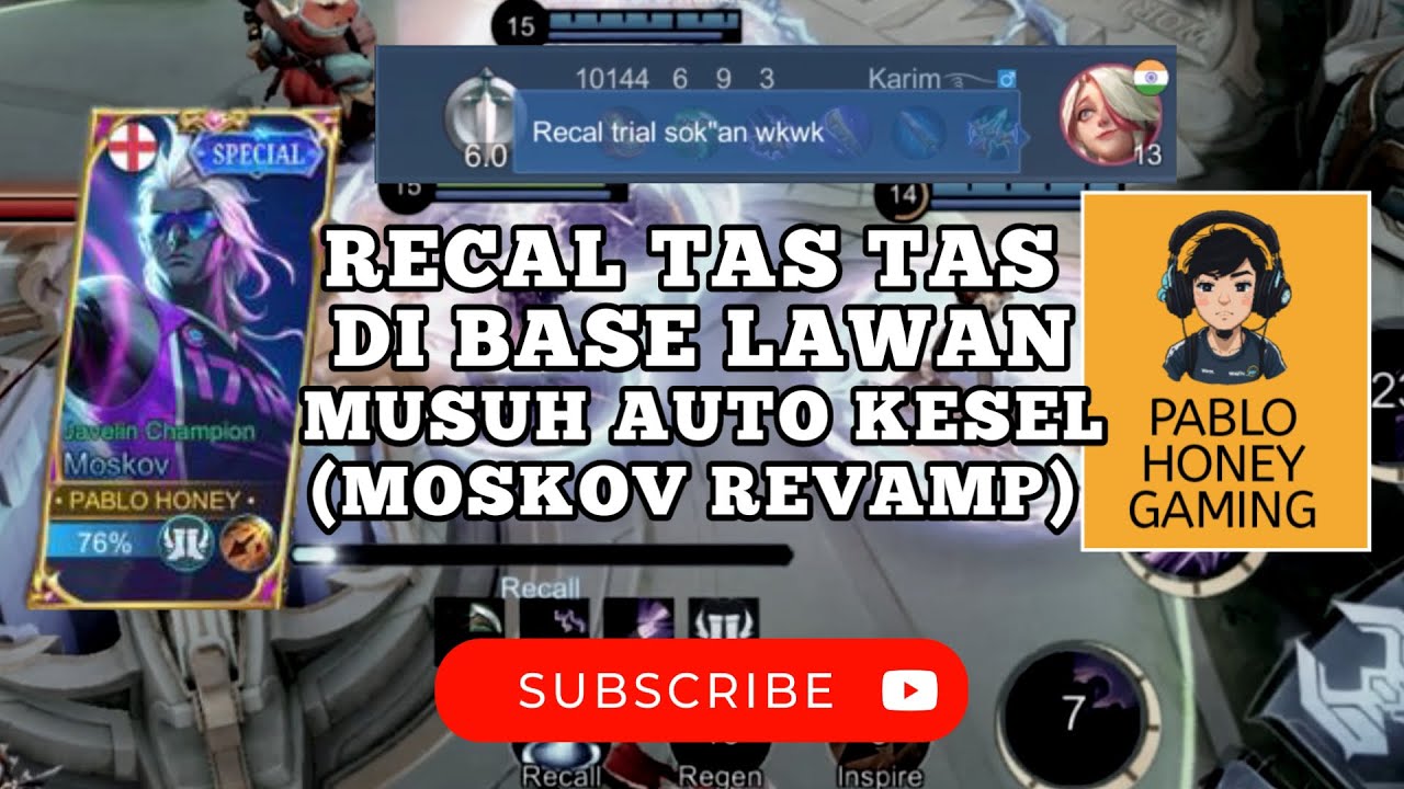 RECAL TAS TAS TAS DI BASE LAWAN, MUSUH AUTO KESEL!! *MOSKOV REVAMP ...