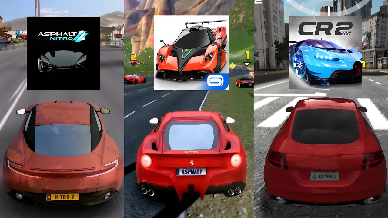 Asphalt Nitro vs Asphalt Nitro 2 vs City Racing 2 - Android Racing ...