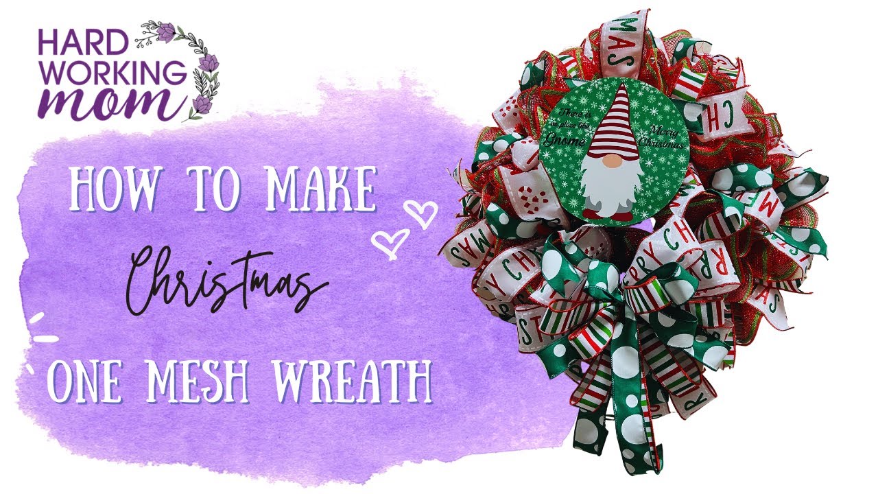 Ruffle wreath Green and Red Merry Christmas| Hard Working Mom |How to ...