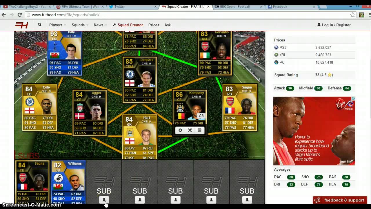 Fifa 13 FutHead Comp Joe vs Will - YouTube