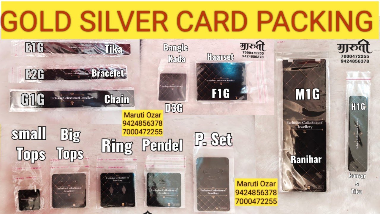 Jewellery Packing | Jewellery Card packing | Jewellery Pouch ...