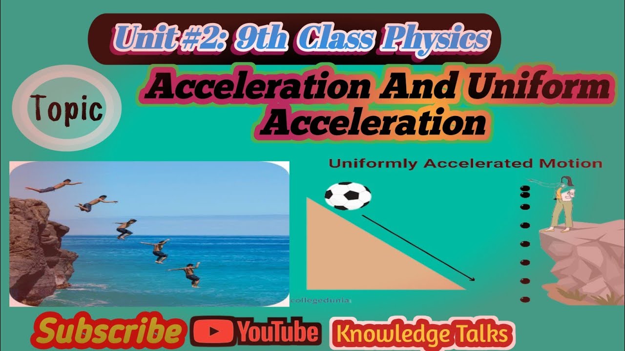 Unit-2|9th class| Physics Acceleration and Uniform acceleration Punjab ...