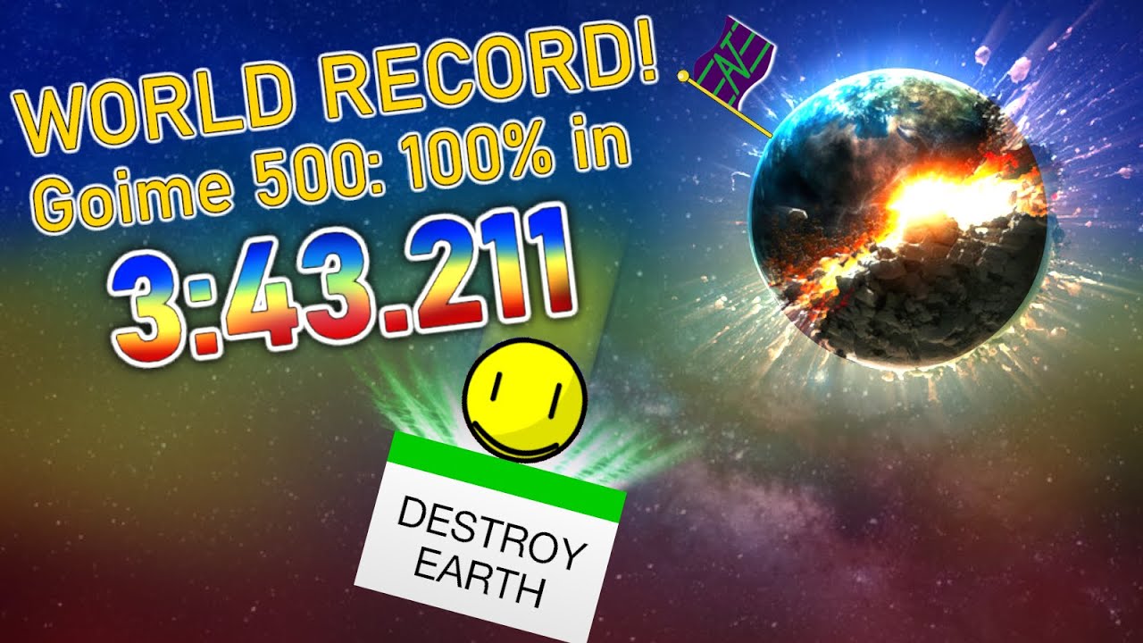 ANOTHER ONE! Goime 500 - 100% in 3:43.211 [WR] - YouTube