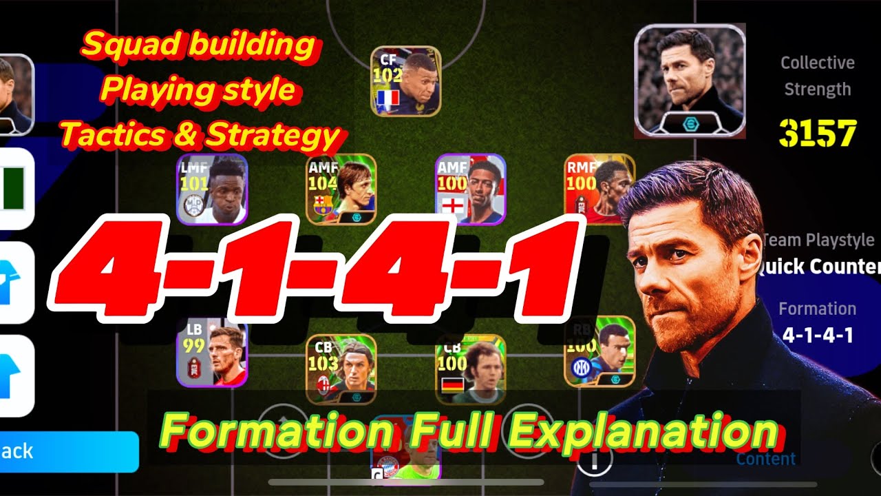 4141 QC Formation🔥🔥 Squad Build up, Tactics, Playing Style Full ...
