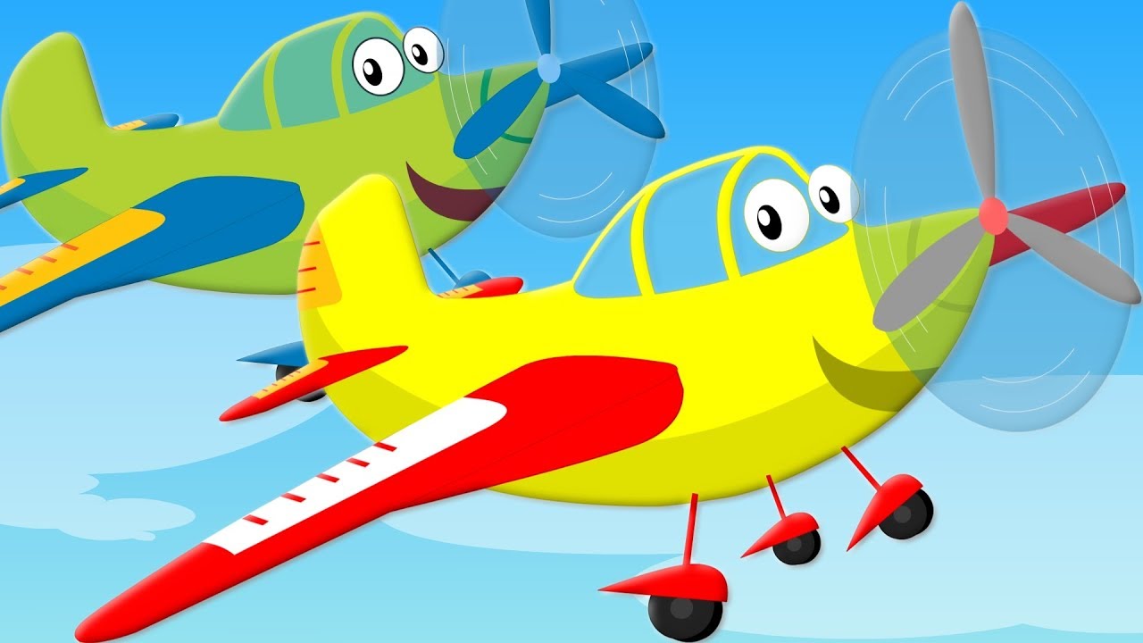 Wheels On The Plane | Kindergarten Nursery Rhymes For Children by Kids ...