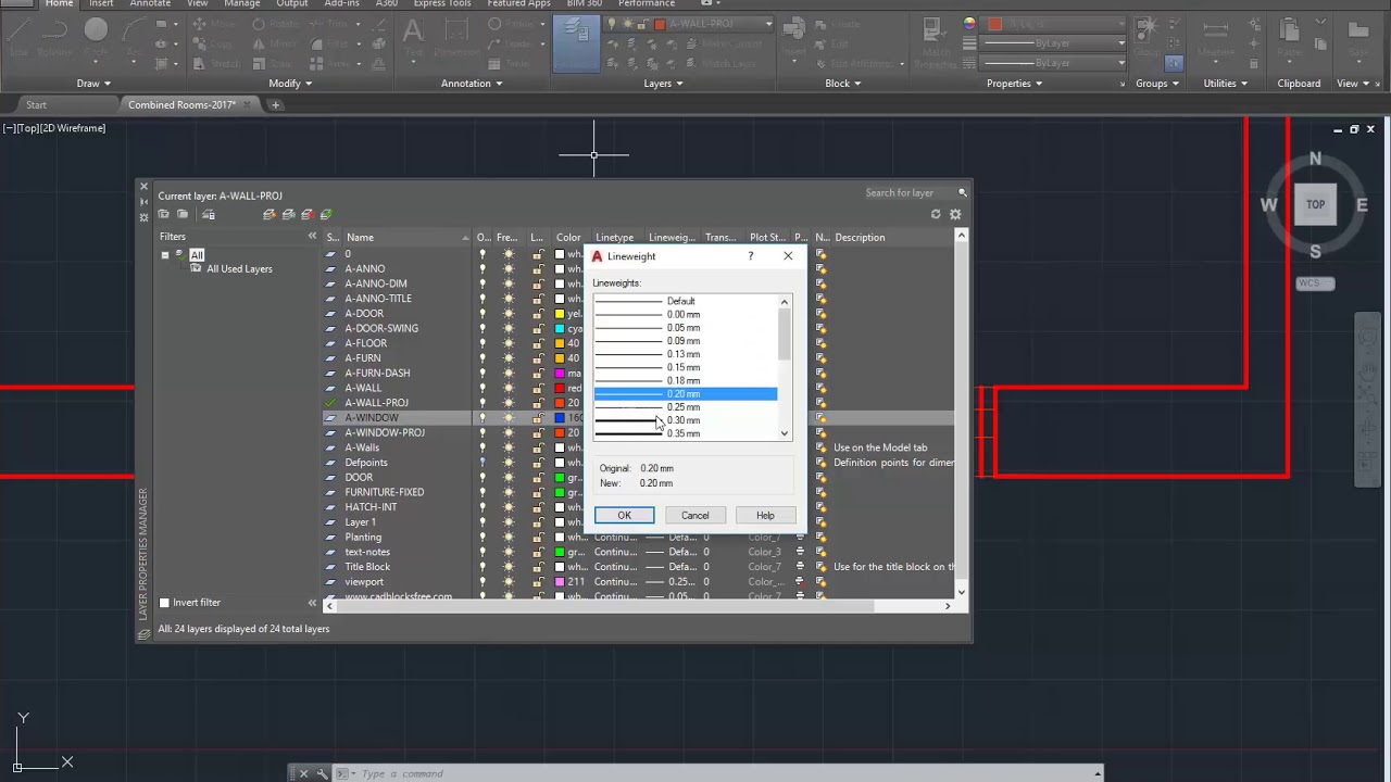 AUTOCAD Drawing a Window - YouTube