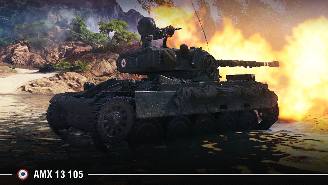 AMX 13 105 резвится на Речке - YouTube
