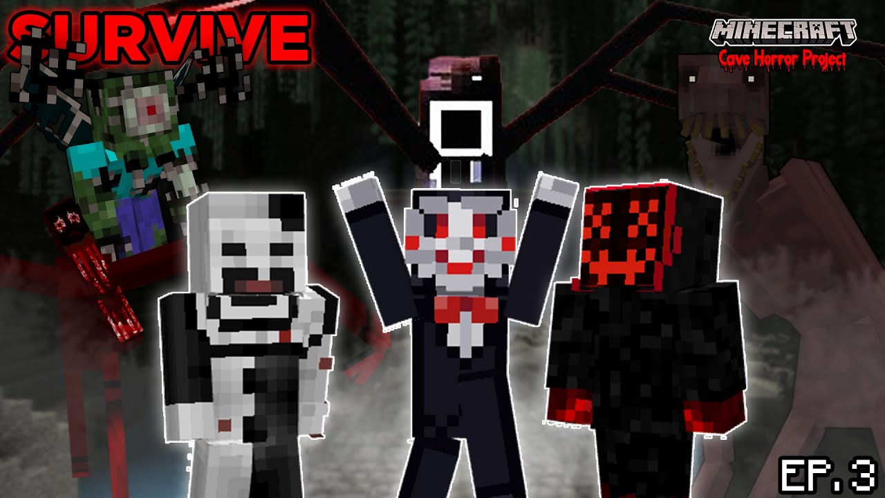 Surviving Minecraft's Most Disturbing Mod Pt. 3 | Cave Horror Project ...