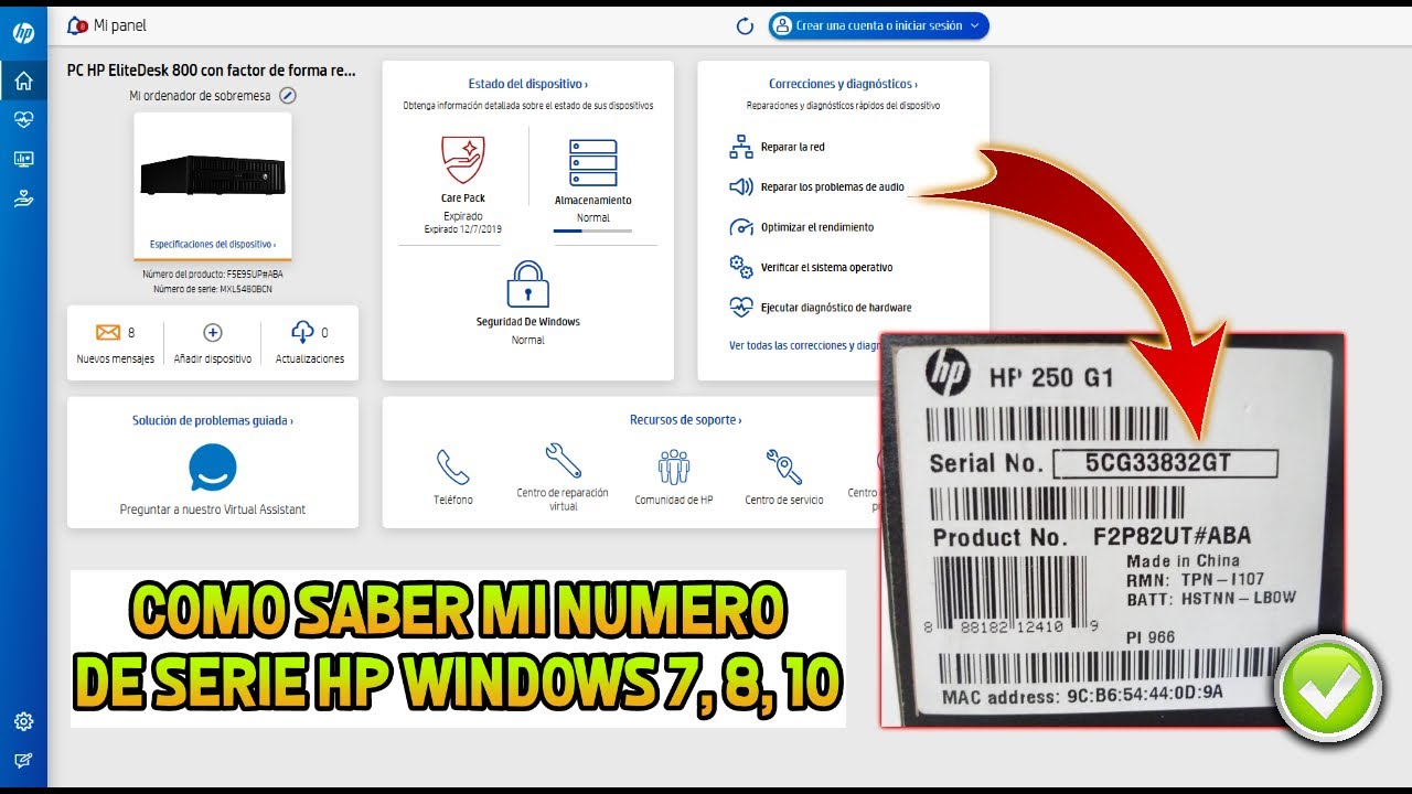 Como Saber el NUMERO DE SERIE de mi PC o LAPTOP I 3 Soluciones 2024 ...