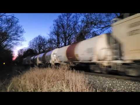 CSX Train at sunset on the B&O old mainline rolling west with m411 mix freight 4/8/25 - YouTube