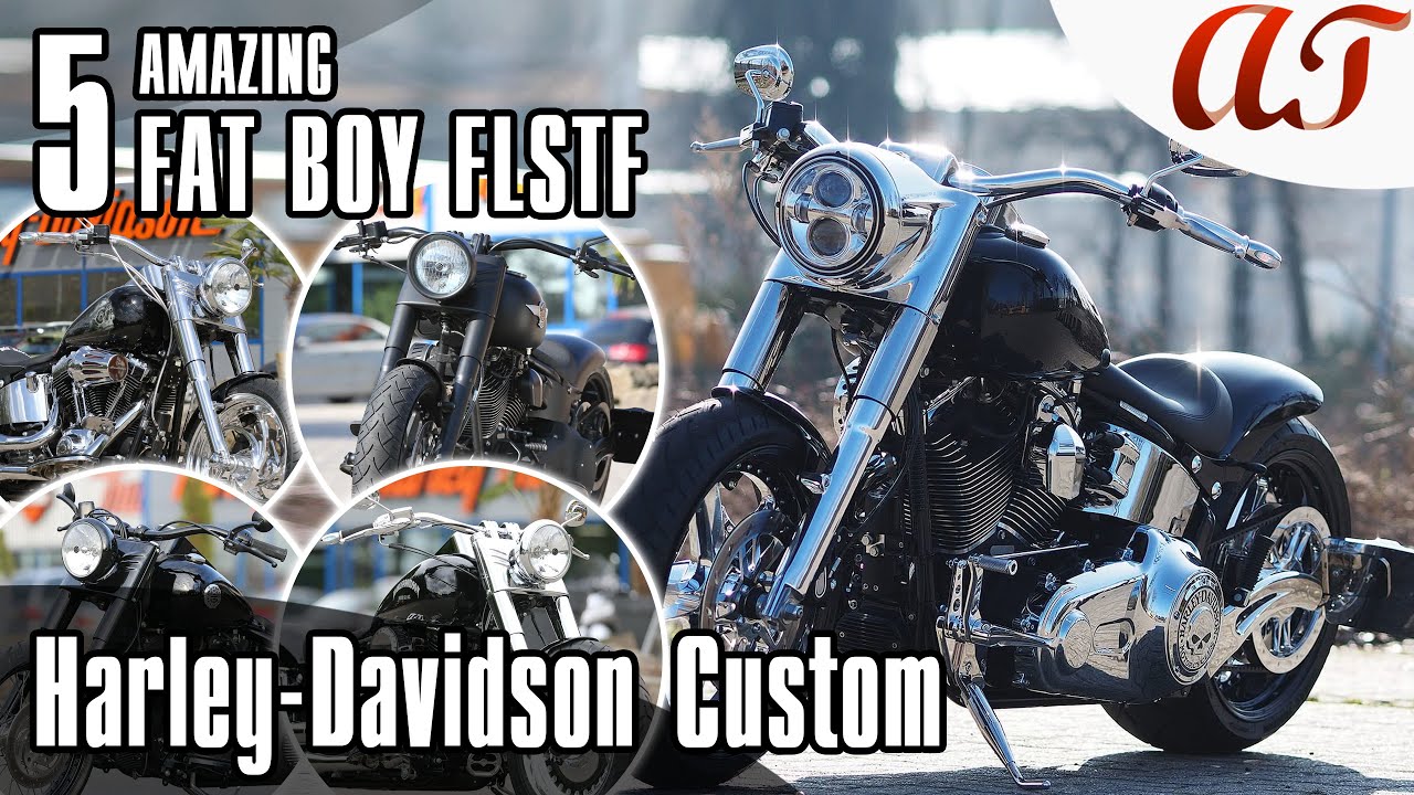 5 AMAZING Harley-Davidson FAT BOY FLSTF Custom [4K] * A&T Design - YouTube