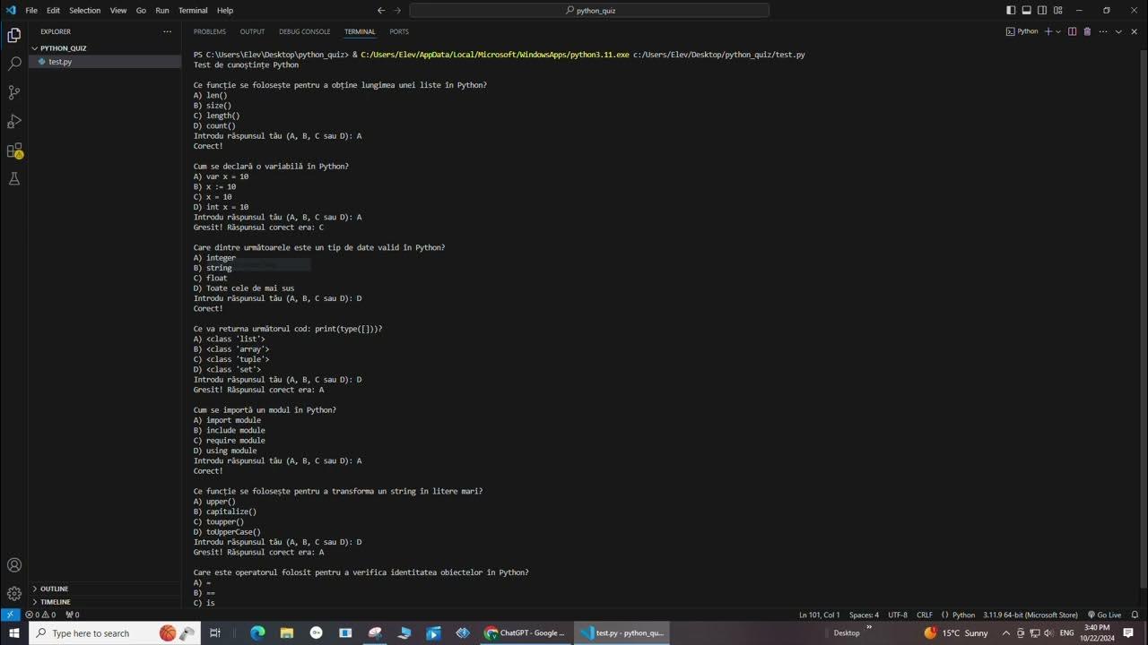 Python quiz - YouTube