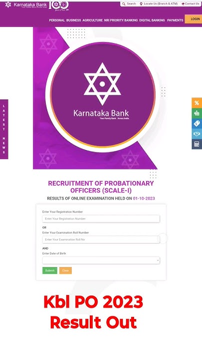 KBL PO 2023 Results Out | Karnataka Bank Results | #kbl #kblpo #results #po2023 #karnataka - YouTube