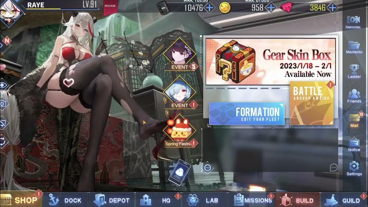 Ägir L2D - Golden dragon among auspicious clouds (tearable) [Azur Lane] - YouTube