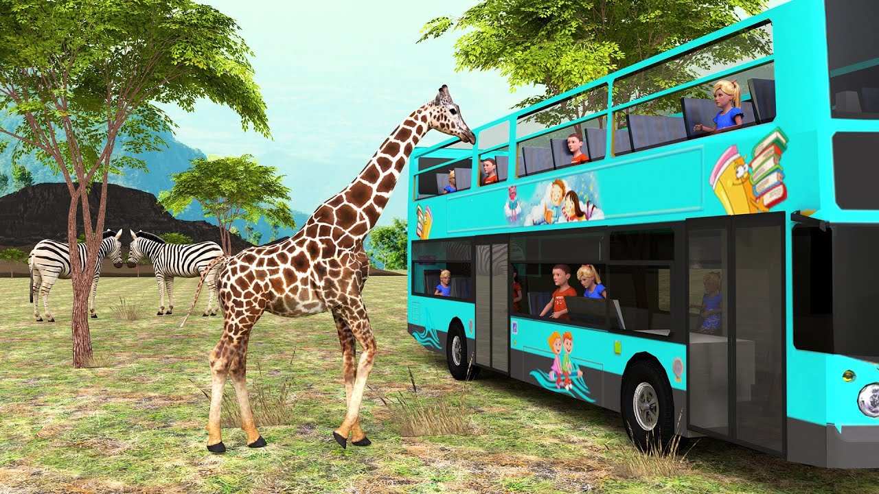 While driving a bus Giraffe comes over in my front #bus #gameplay # ...