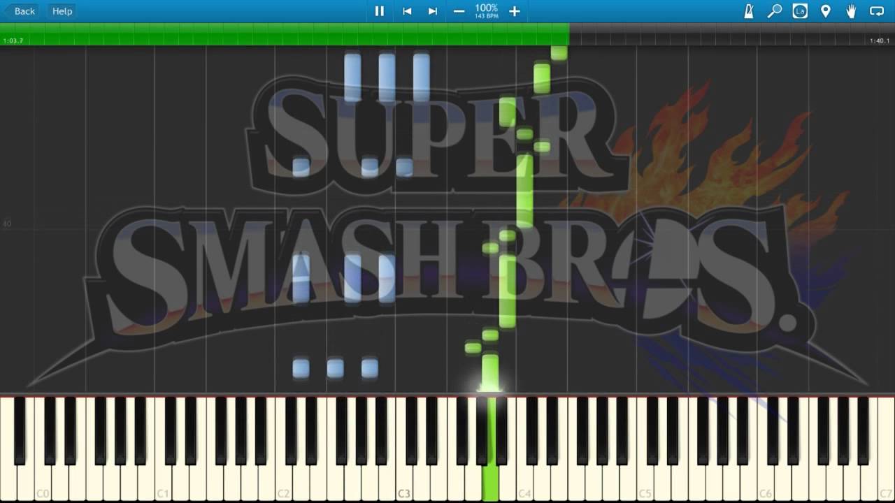 Super Smash Bros 4 - Main Theme (Piano Arrangement) (Synthesia) - YouTube