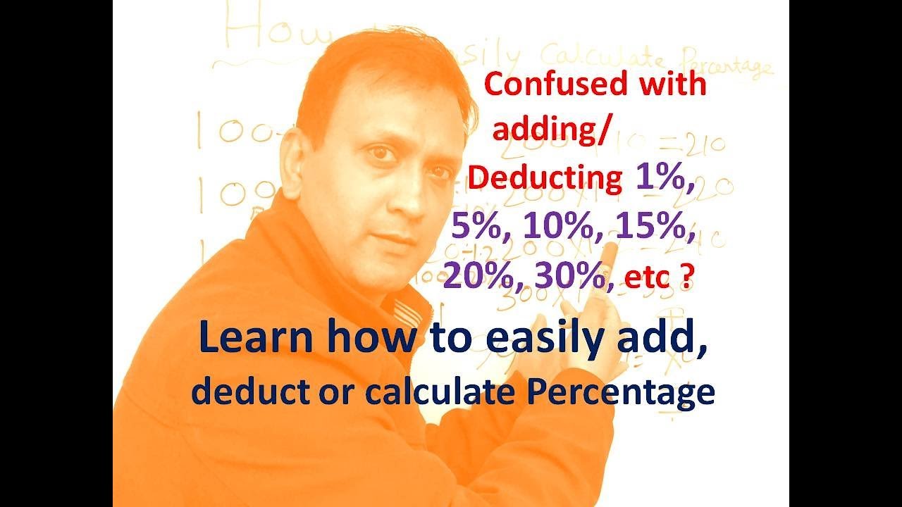 How To Easily Add Deduct Or Calculate Percentage YouTube