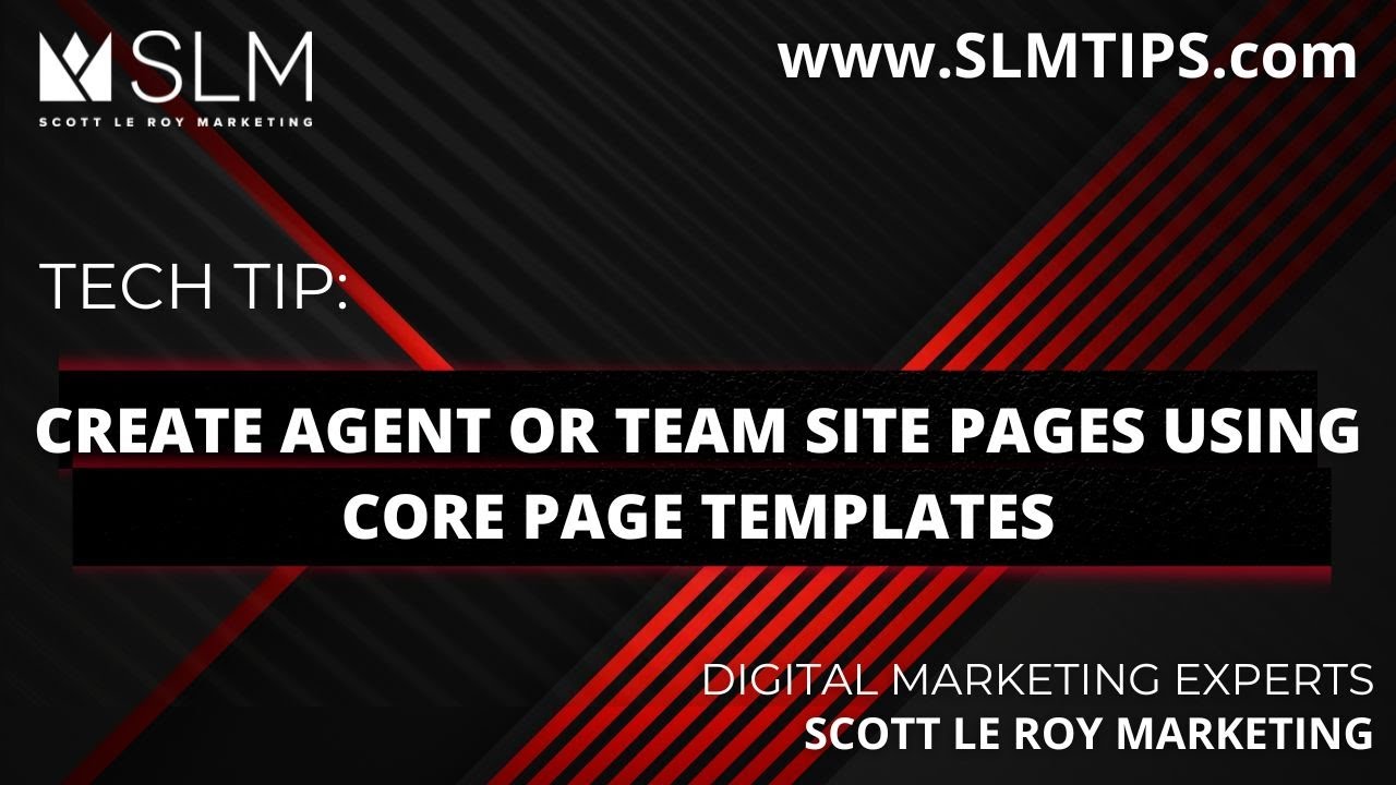 Tech Tip: Create Agent or Team Site Pages using Core Page Templates ...