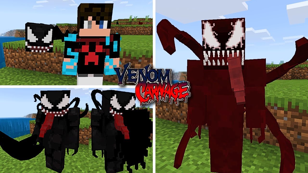ADDON DE VENOM Y CARNAGE PARA MINECRAFT PE || VENOM 2 ADDON MCPE - YouTube