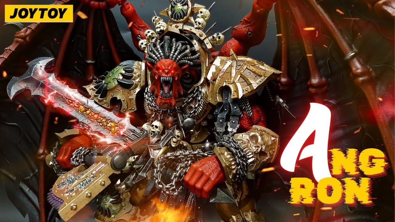 Unboxing Daemon Angron Joytoy Warhammer 40K - Primarch World Eaters ...