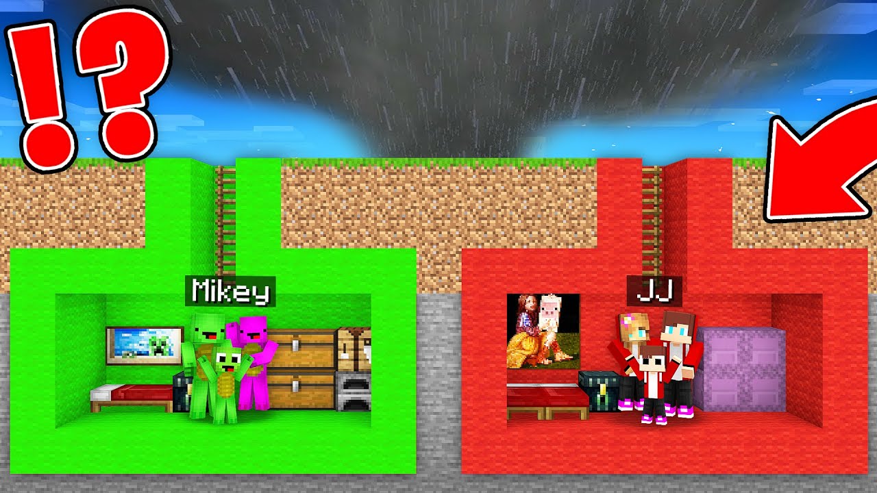 Maizen FAMILY BUNKER vs Mikey FAMILY BUNKER Battle in Minecraft! - Parody Story(JJ and Mikey TV ...