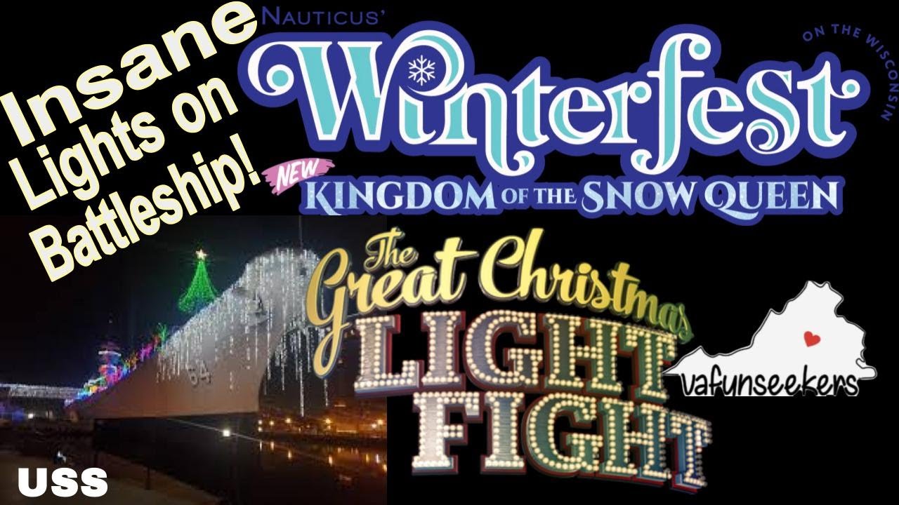 Exploring Winterfest on the USS Wisconsin | Great American Light Fight ...