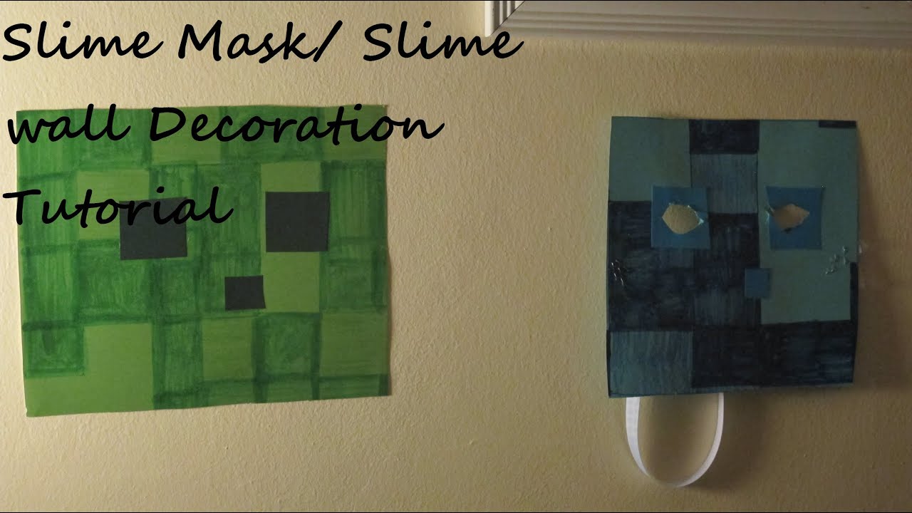 D.I.Y How to Make a Minecraft Slime Mask! - YouTube