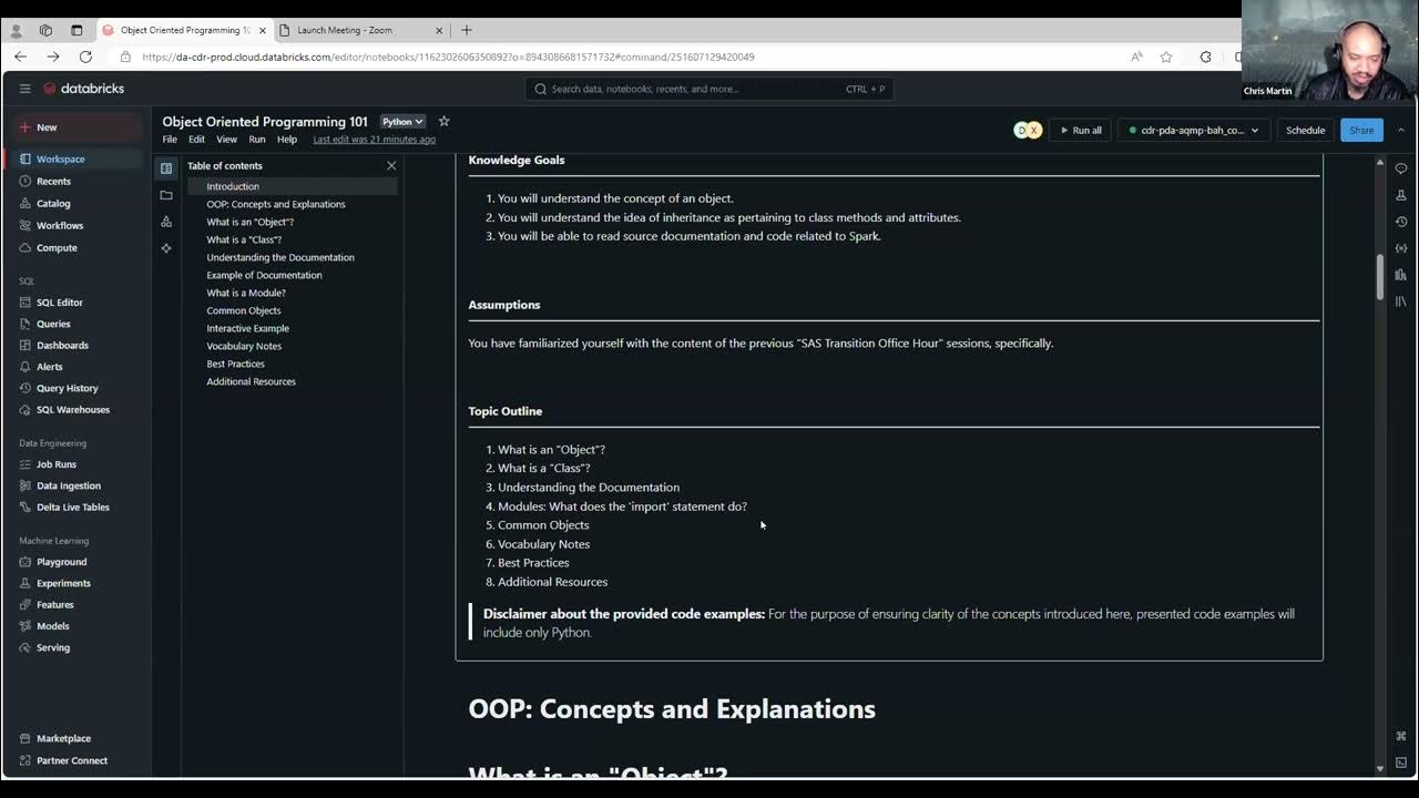 Session 9: Object Oriented Programming 101 and Fall Data Camp Closing Remarks - YouTube
