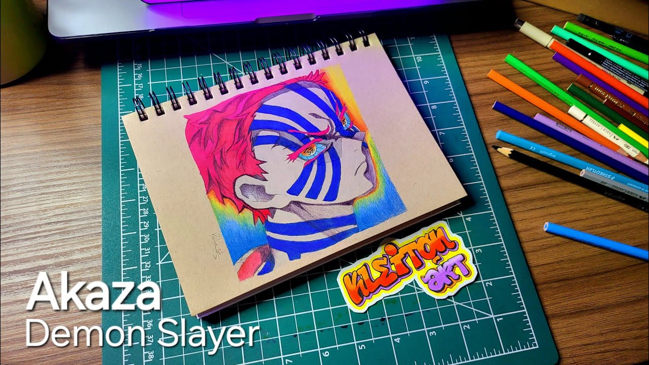 Akaza || O Lua Superior 3 - Demon Slayer #desenho #arte #demonslayer ...