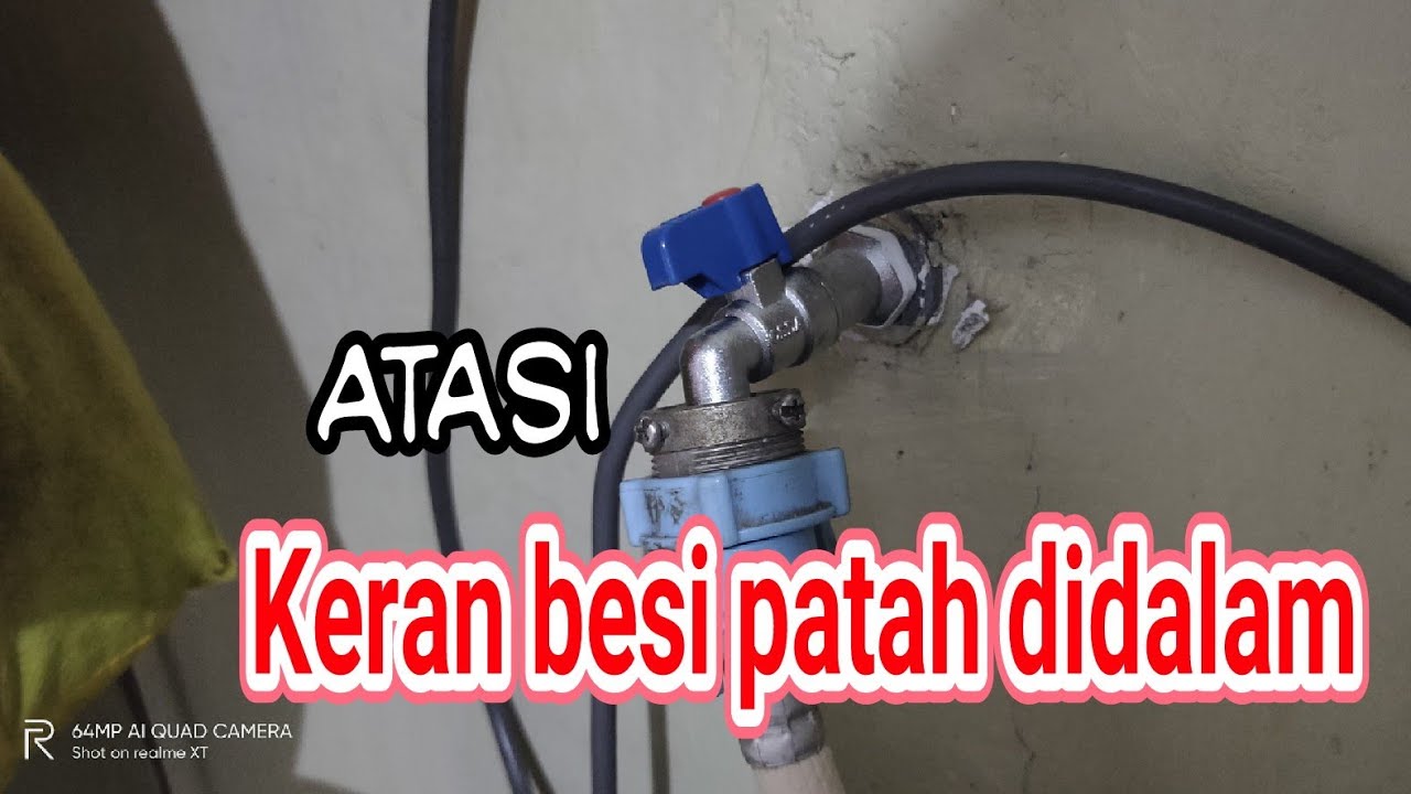 Tips atau cara menangani keran kran air besi patah didalam - YouTube