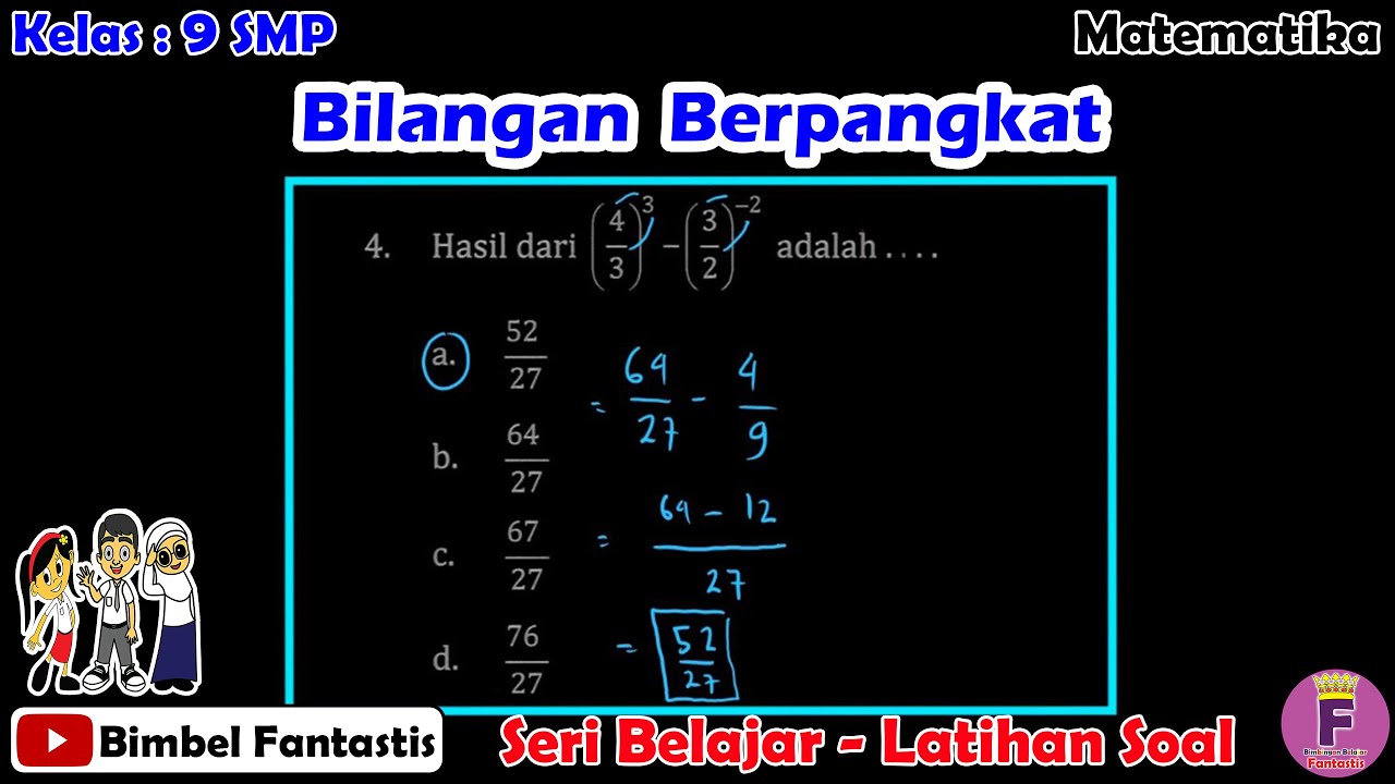 Pengurangan Pangkat - Bilangan Berpangkat || Seri Belajar || No 4 ...