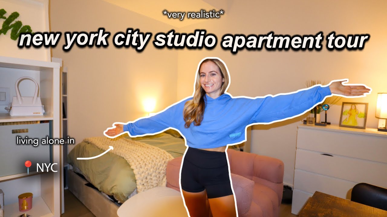 my NYC studio apartment tour | $3,000 in Manhattan | *living alone* in ...