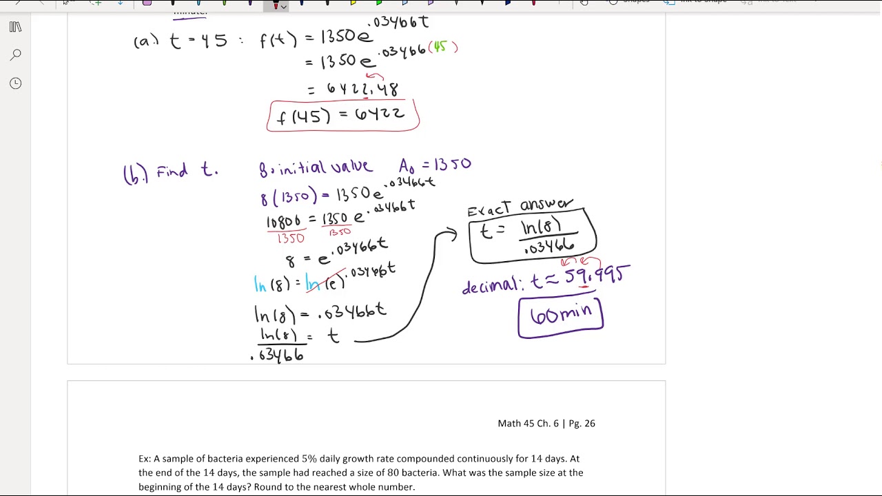 Math 45. Section 6.7 - YouTube