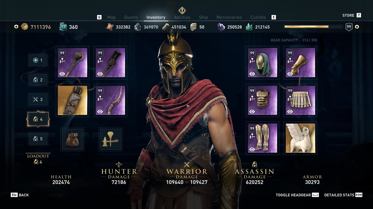 Assassin's Creed Odyssey 100% Health Heavy Blunt Assassin Build when ...