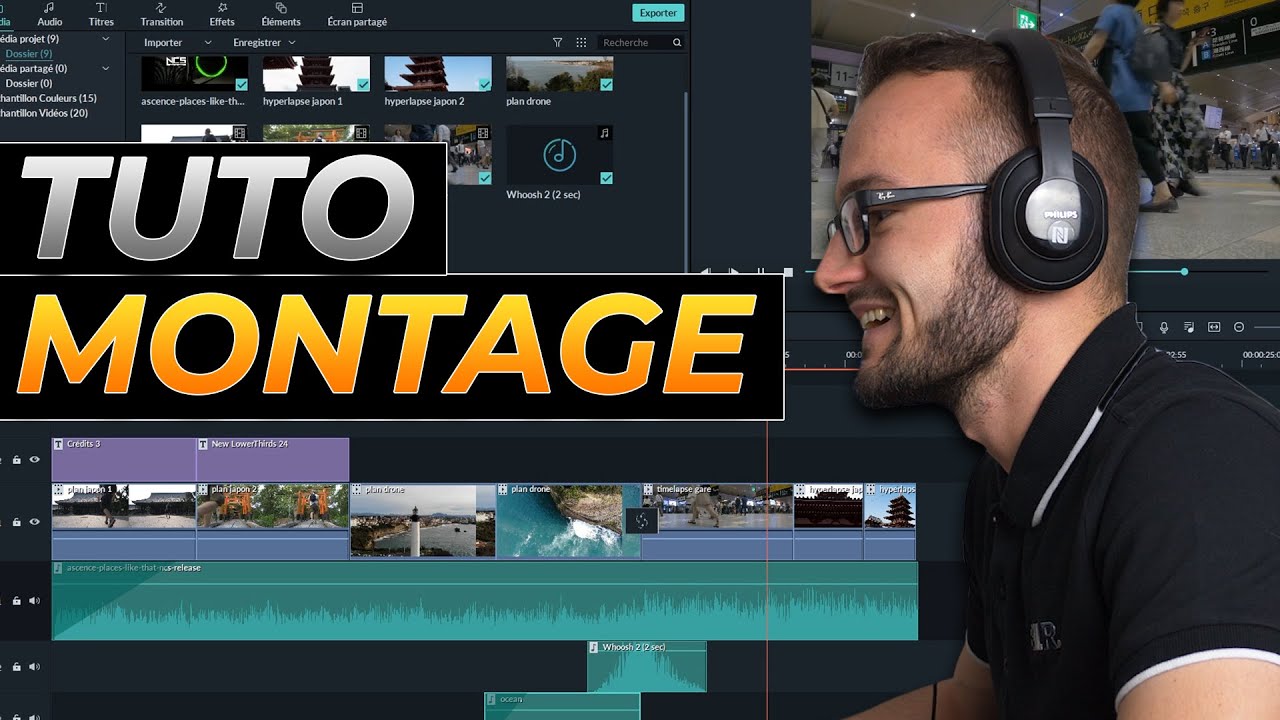 TUTO COMPLET MONTAGE VIDÉO ! | FILMORA 9 - YouTube