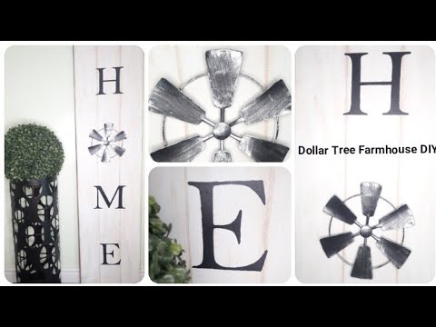 Dollar Tree Farmhouse Decor 2020| Spring DIY| Porch Decor Sign| Dollar ...