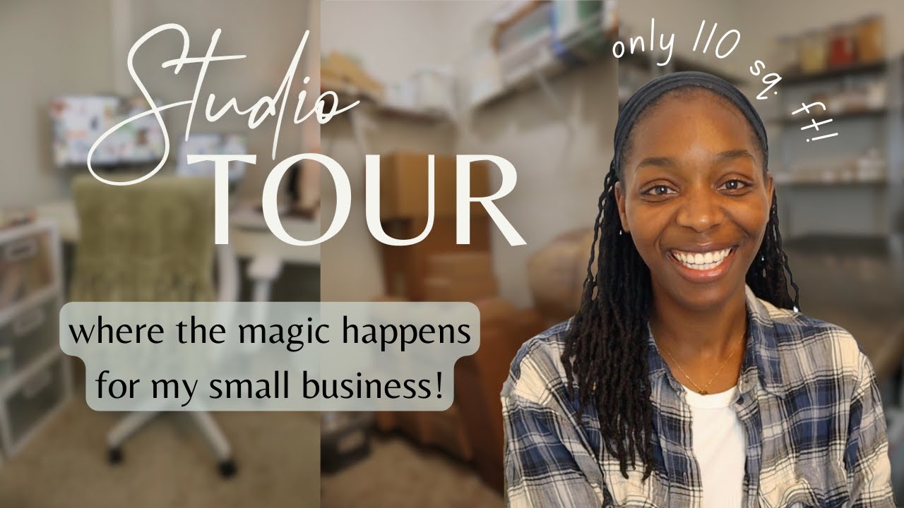 Small business STUDIO TOUR! Inside my body care brand + how I organize ...