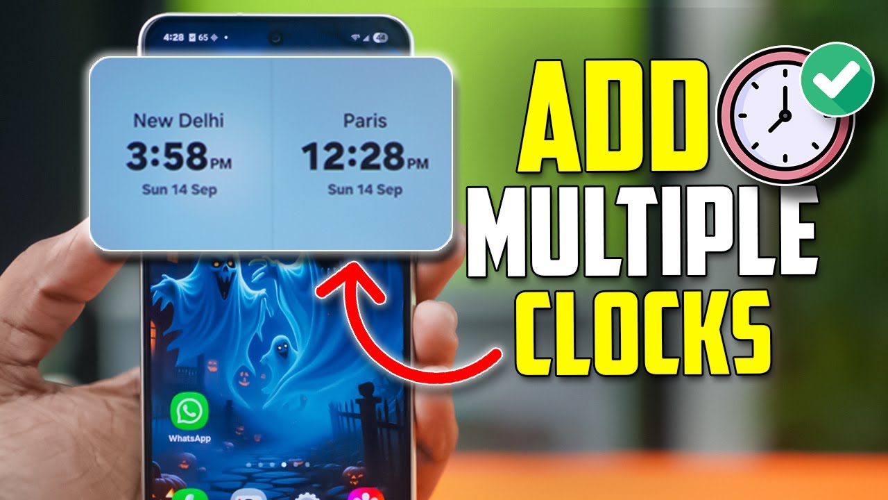 How to Add Multiple Time Zone Clocks on Samsung Phones - YouTube