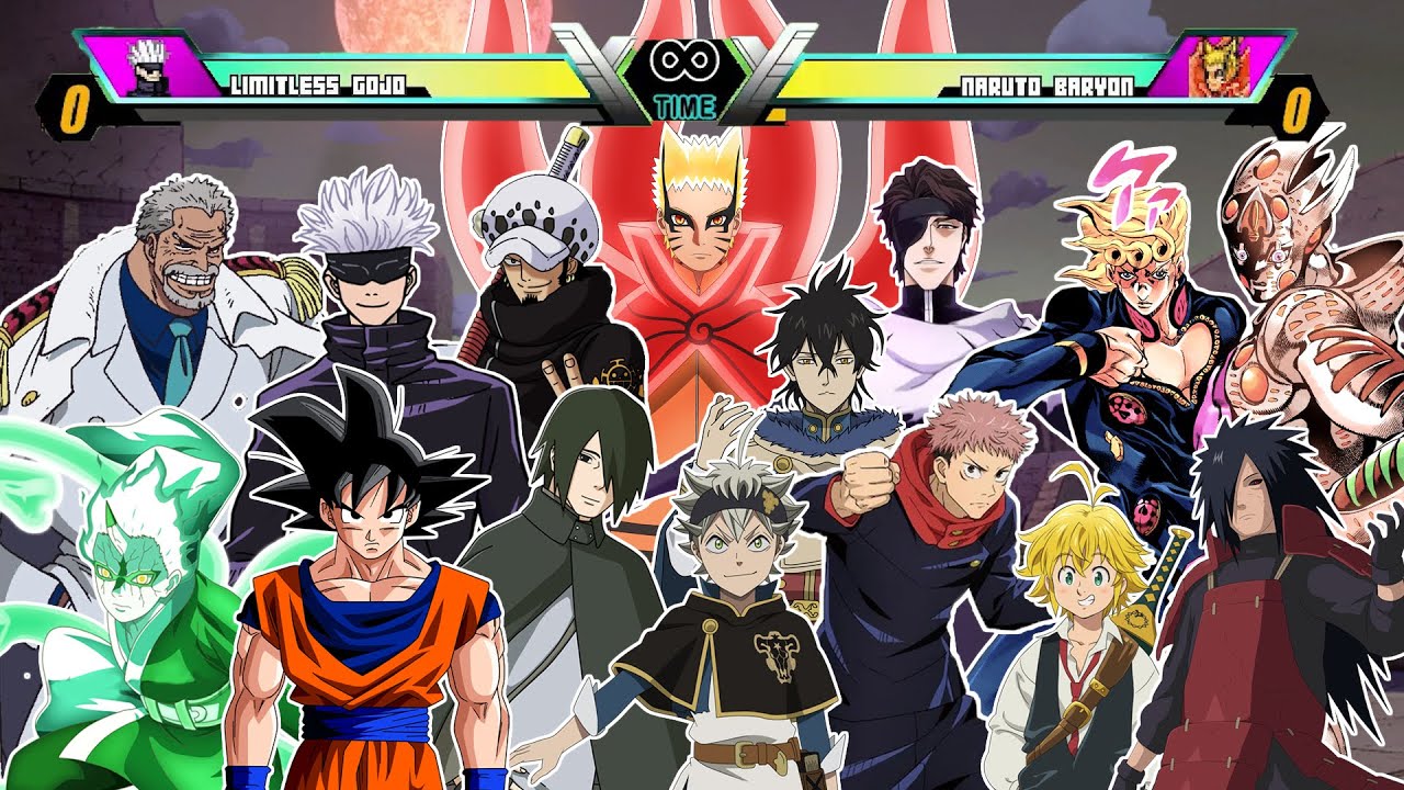 NARUTO BARYON MODE VS GOJO SATORU | Jump Force Mugen V10 - YouTube