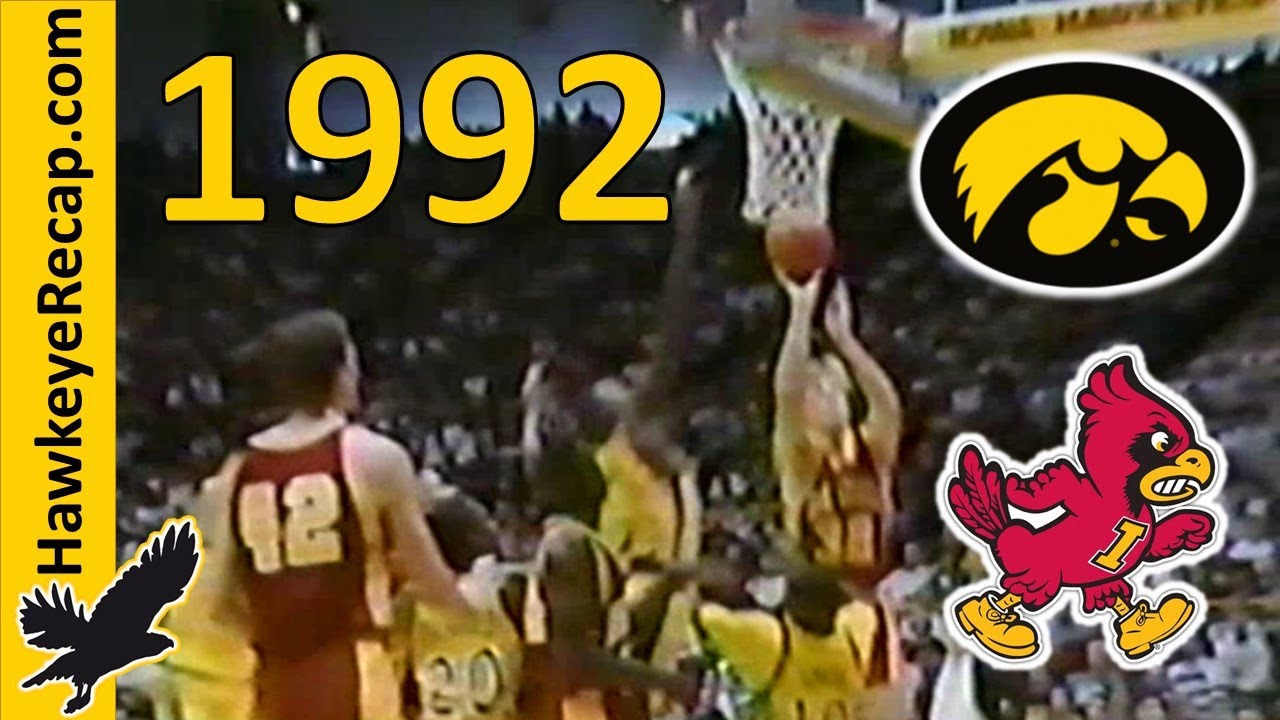#8 Iowa Hawkeyes v Iowa State Cyclones 12/12/1992: Fred Hoiberg, Johnny ...
