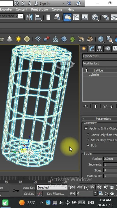 Lattice Modifier In 3ds Max 3dsmaxmodeling 3dsmaxtutorial 3dsmax 3dsmaxtips Youtube