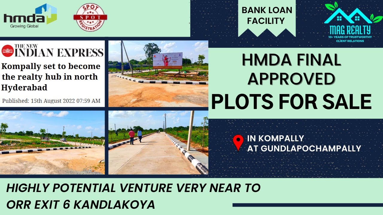 HMDA Plots At KOMPALLY Hyderabad In 2 Minutes From ORR Exit 6 & 1 KM ...