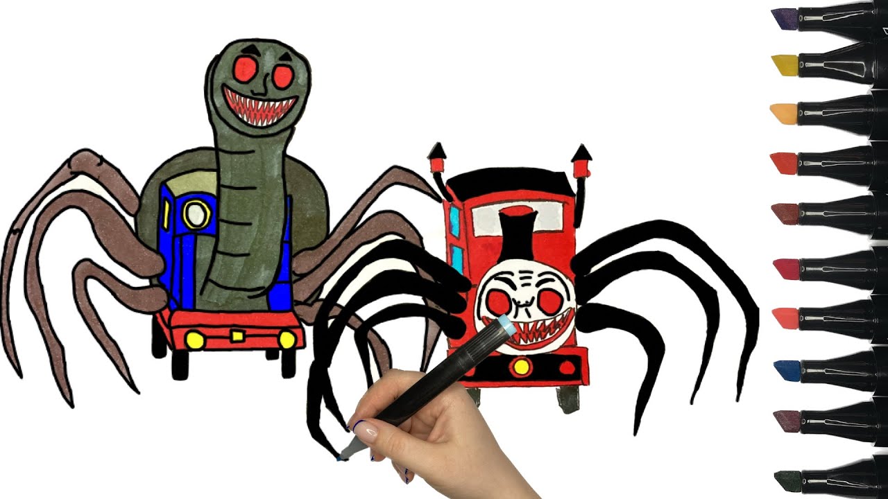 THOMAS THE TANK ENGINE EXE and CHO CHO CHARLES | Try to Draw - YouTube